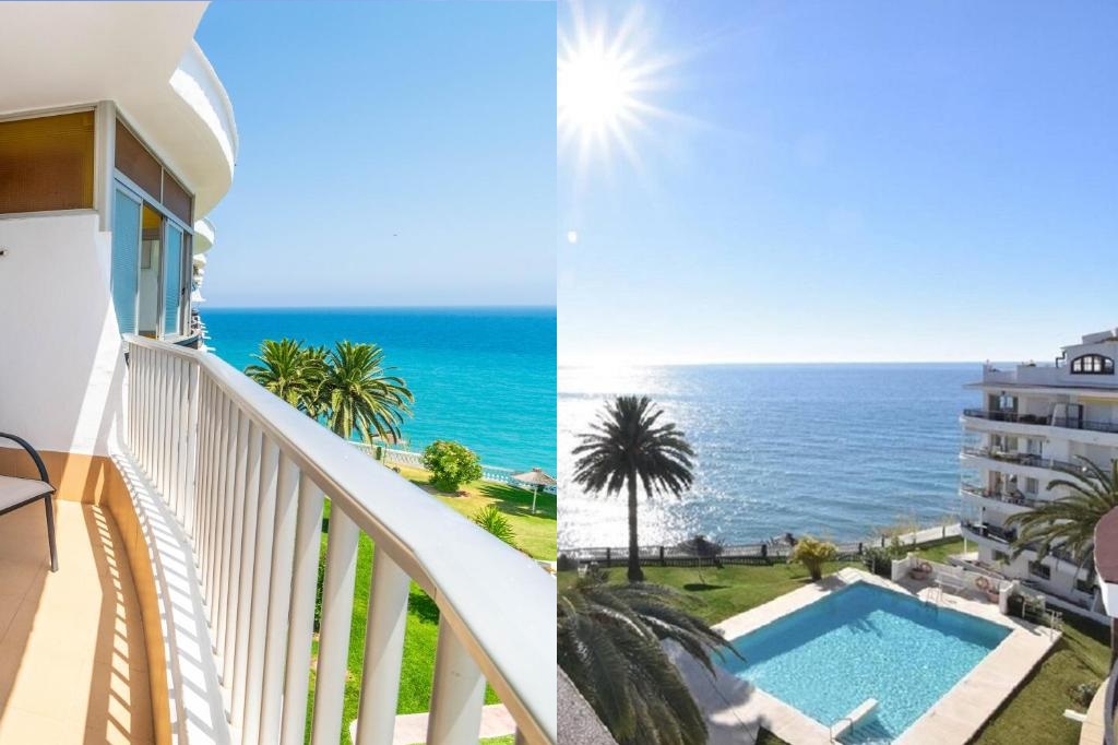 🏆 Apartment in Acapulco Playa building. With pool and sea views - Nerja ...