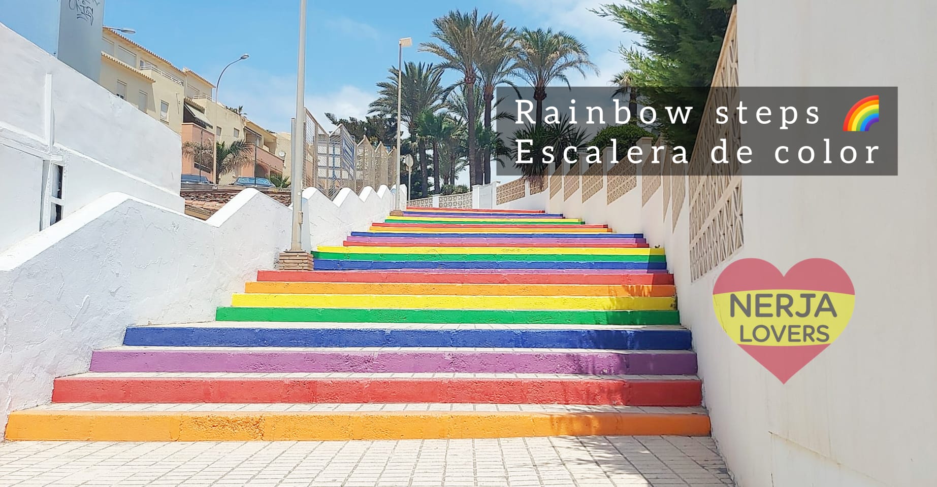 🌈 Rainbow Steps in Nerja - How to get to these stairs. Location on the ...